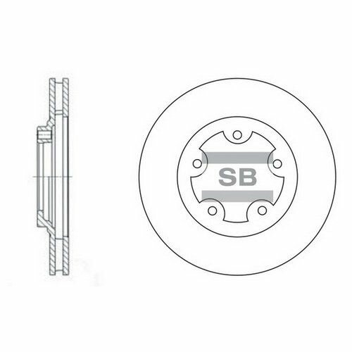 Тормозной диск передний Hi-Q SD1029 для Hyundai H-1, PORTER
