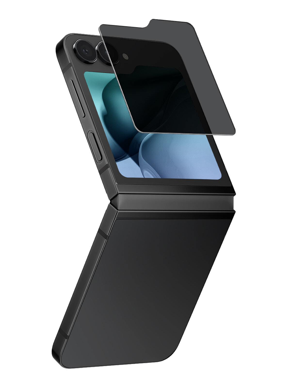 Uniq стекло для Galaxy Z Flip6 OPTIX Privacy Clear/Black (+installer)
