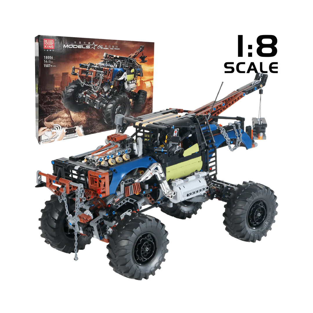 Конструктор Mould King 18006 Монстр-трак Rebel Tow Truck (синий),1507деталей YZ