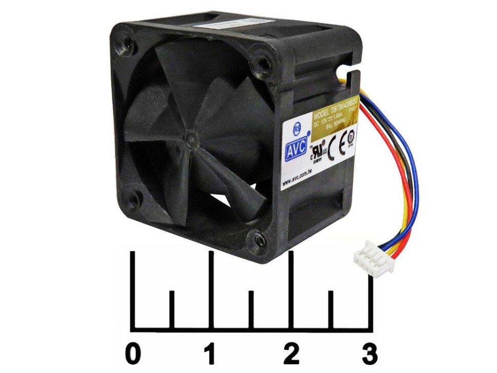 Вентилятор 12V 1A 40*40*28мм (4pin) DBTB0428B2G