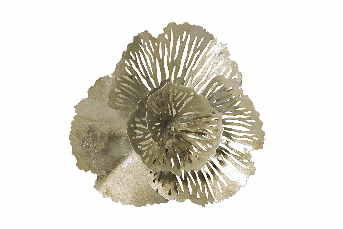 Декор настенный "Цветок" серебристый Garda Decor 37SM-1363-F1