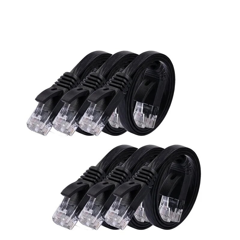 Ethernet кабель CAT6, синий, 0.15m, 6 шт.