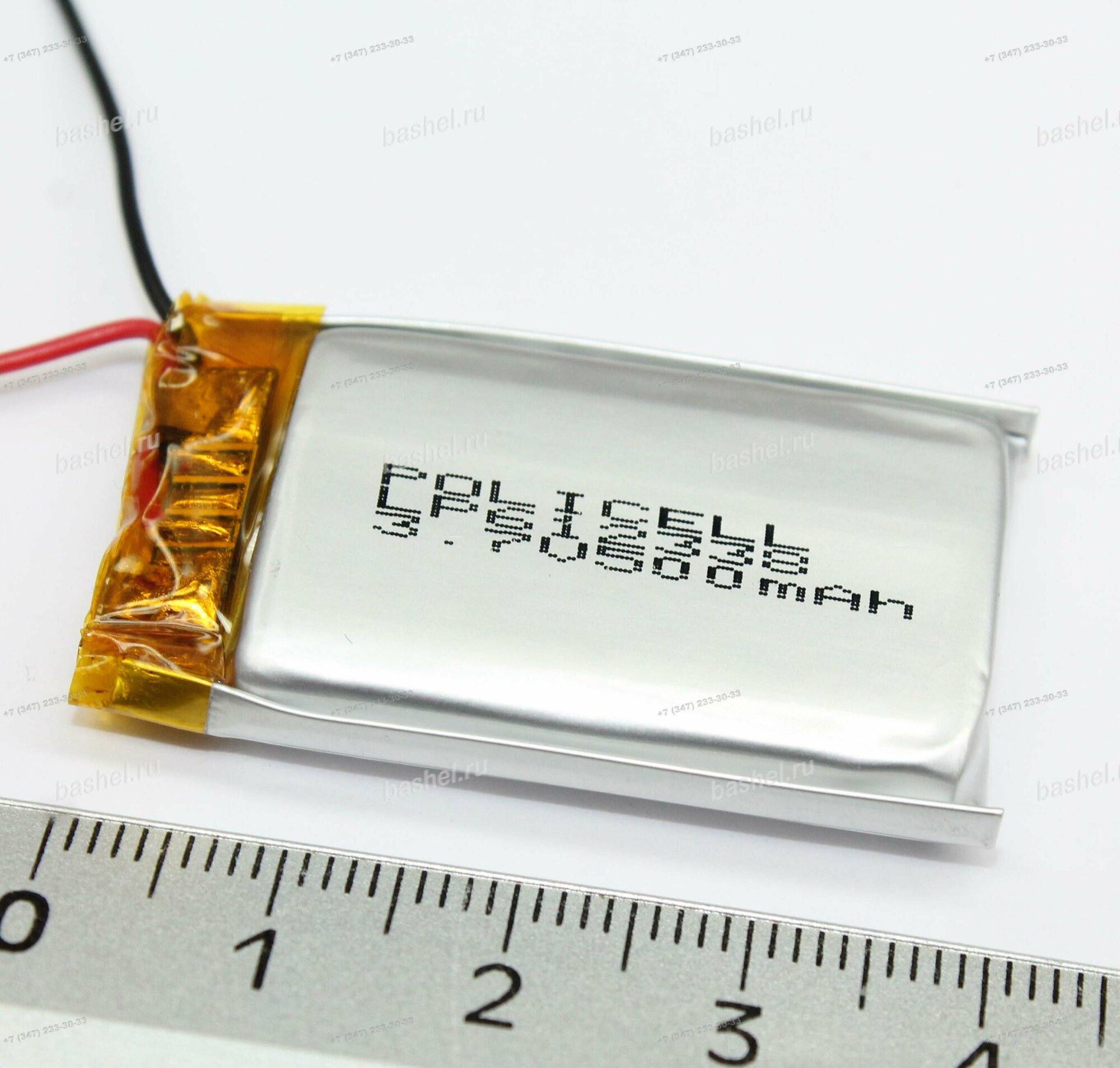 Аккумулятор PoliCell LP612338-PCM 3,7V, 500mAh, Li-Pol (с платой защиты), PoliCell