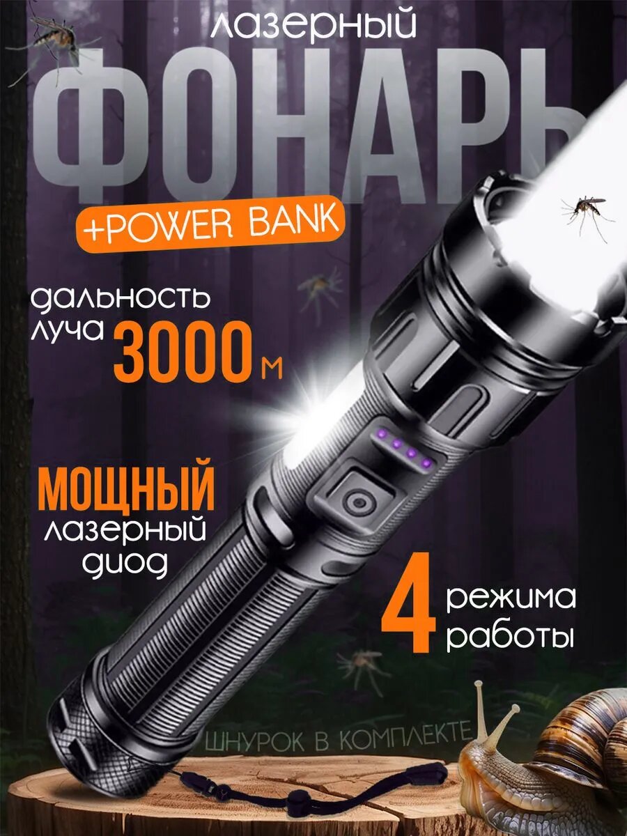 Фонарь ручной на лазерном светодиоде PM10-TG LED