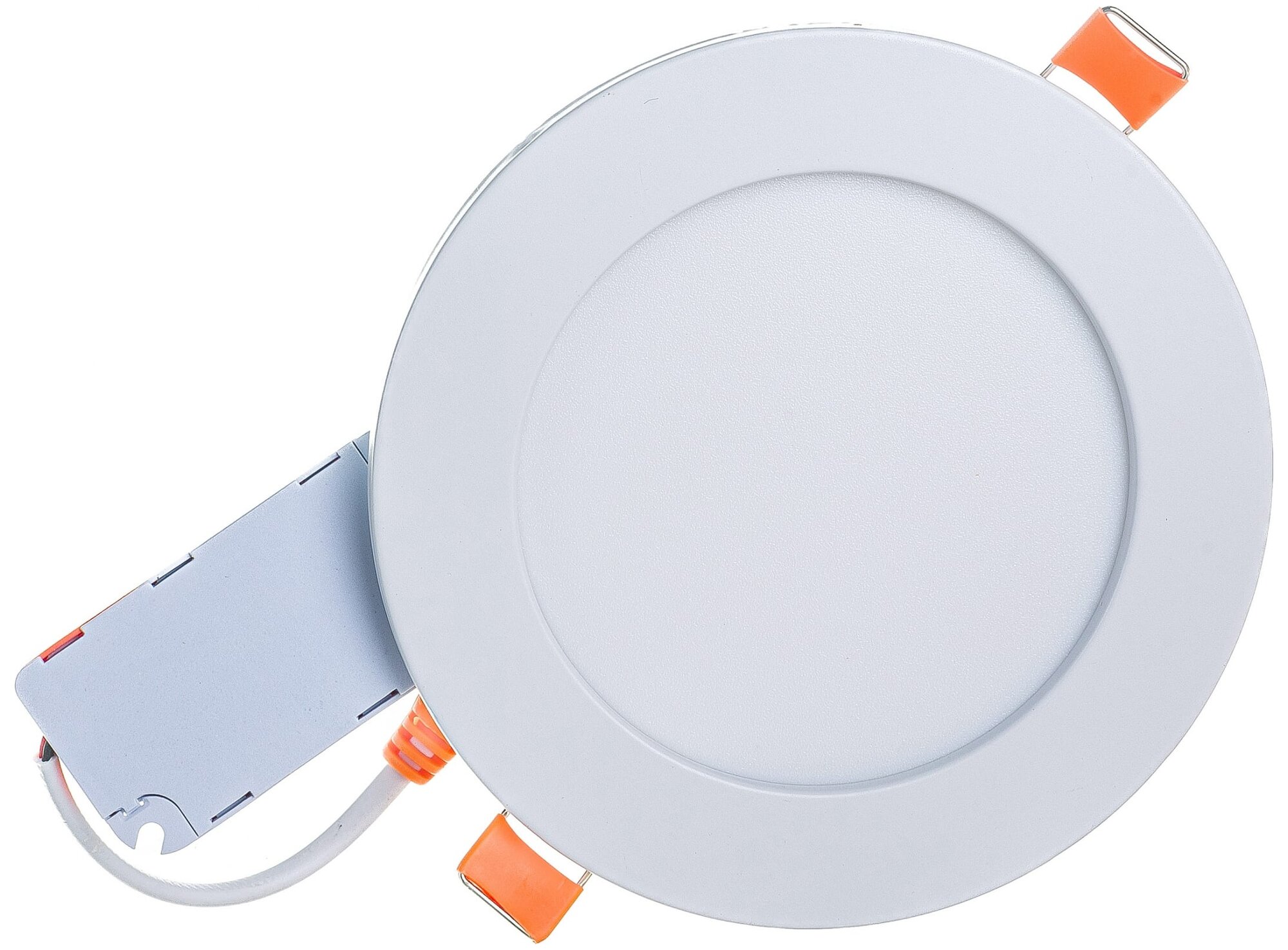 Светильники встраиваемые с рамкой LED 6W белый 4200К круг d120мм Ecola - 2шт
