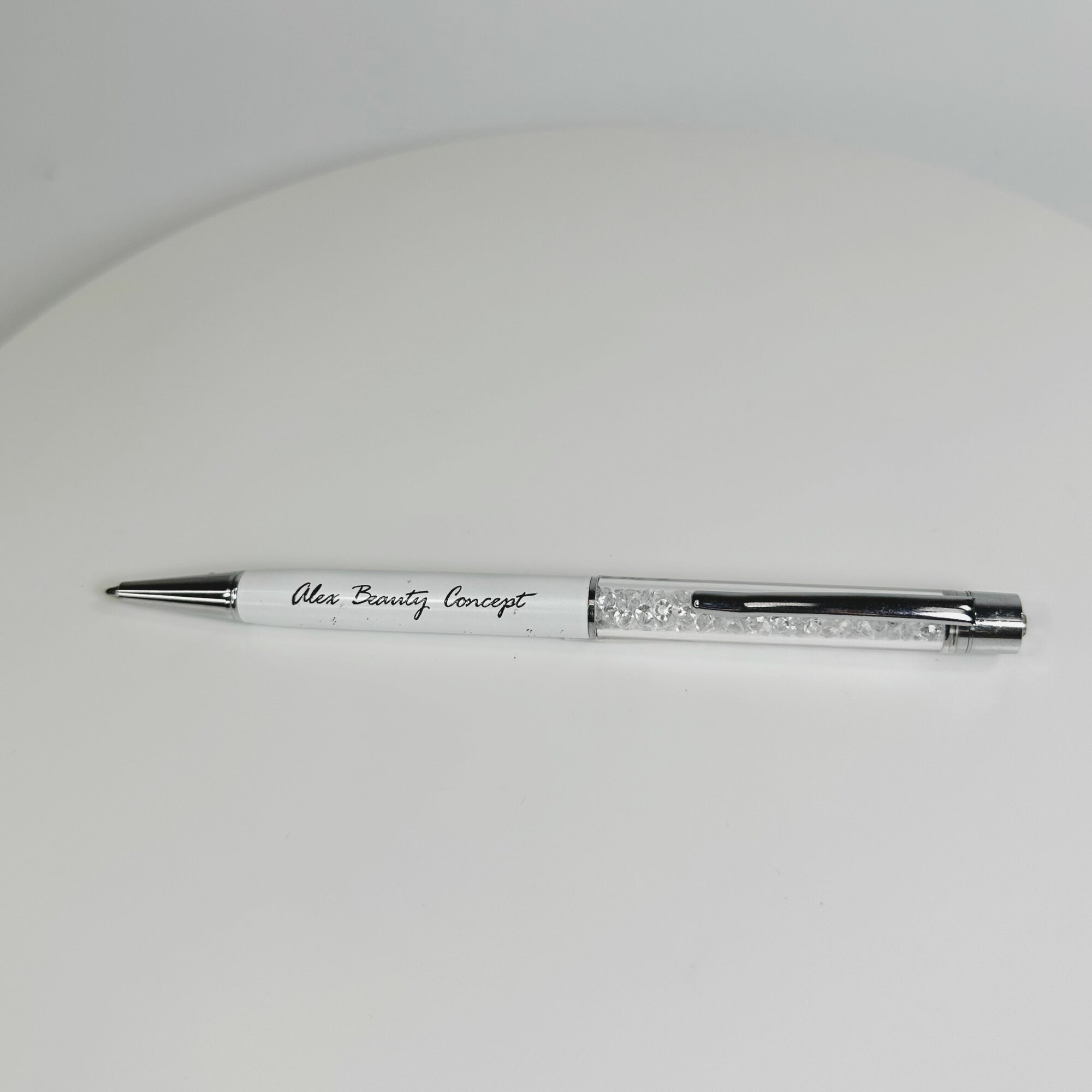 Alex Beauty Concept Письменная ручка со стразами, цвет белый
