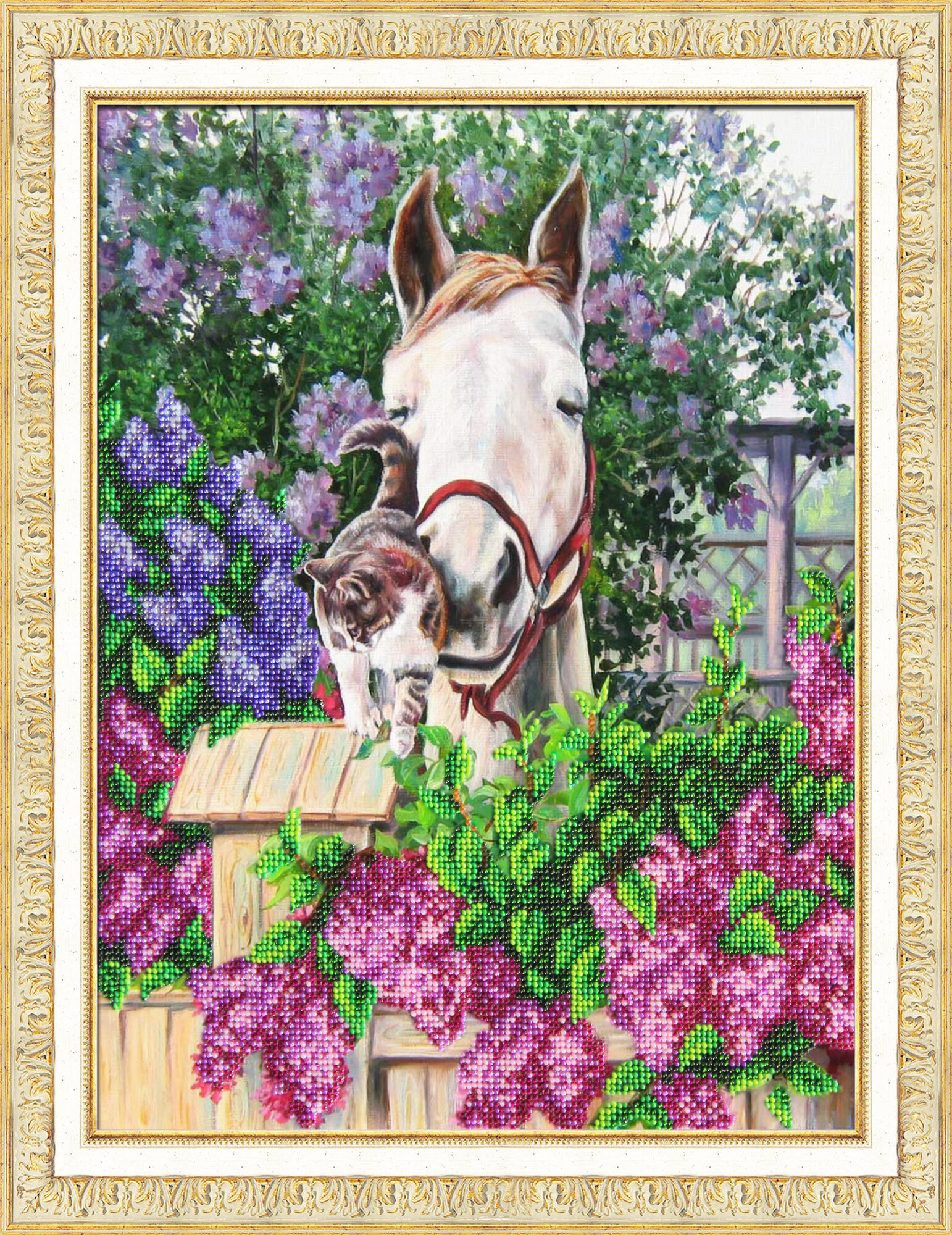 Набор для вышивания бисером "паутинка" Б-1423 В сиреневом саду