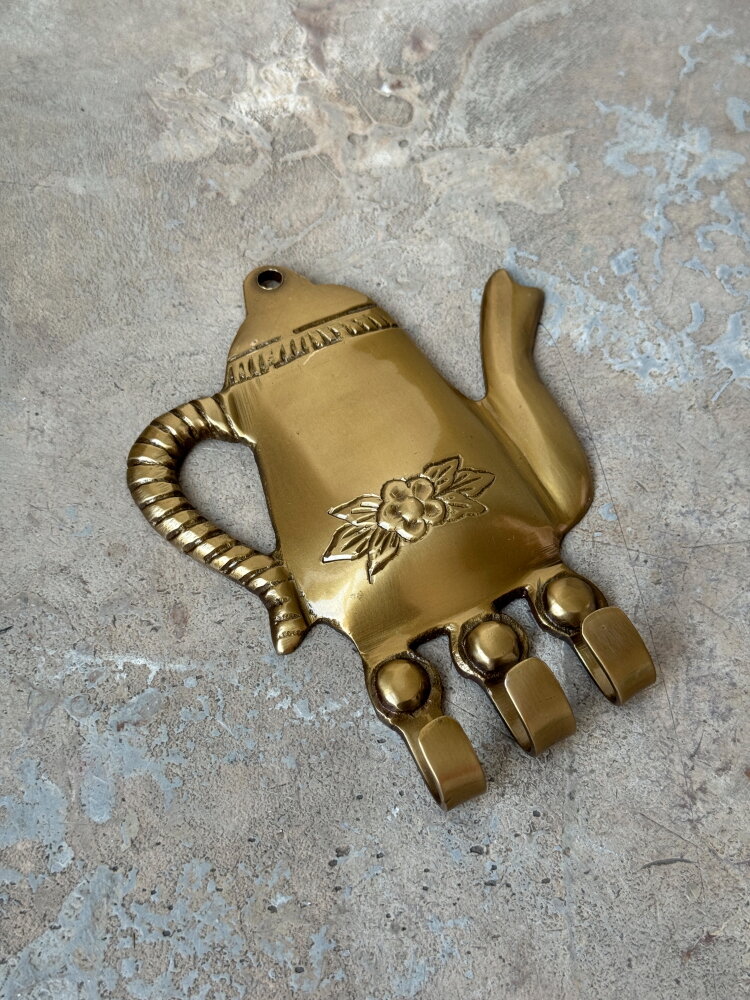 Вешалка с 3-мя крючками Чайник светлый антик 4,5 KSVA-BE-8129251