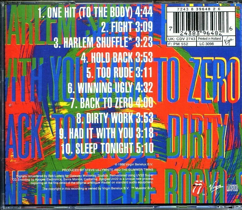 THE ROLLING STONES - Dirty Work 1986 г. — фото 1