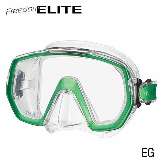 Маска FREEDOM ELITE прозрачный силикон зеленый