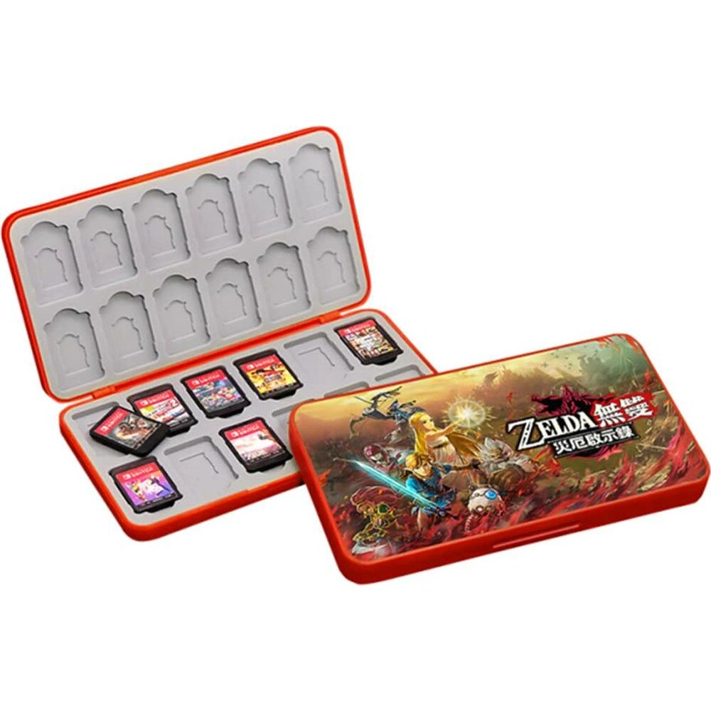 Кейс на 24 игровые карты Zelda (Battle) для Nintendo Switch/Lite Красный