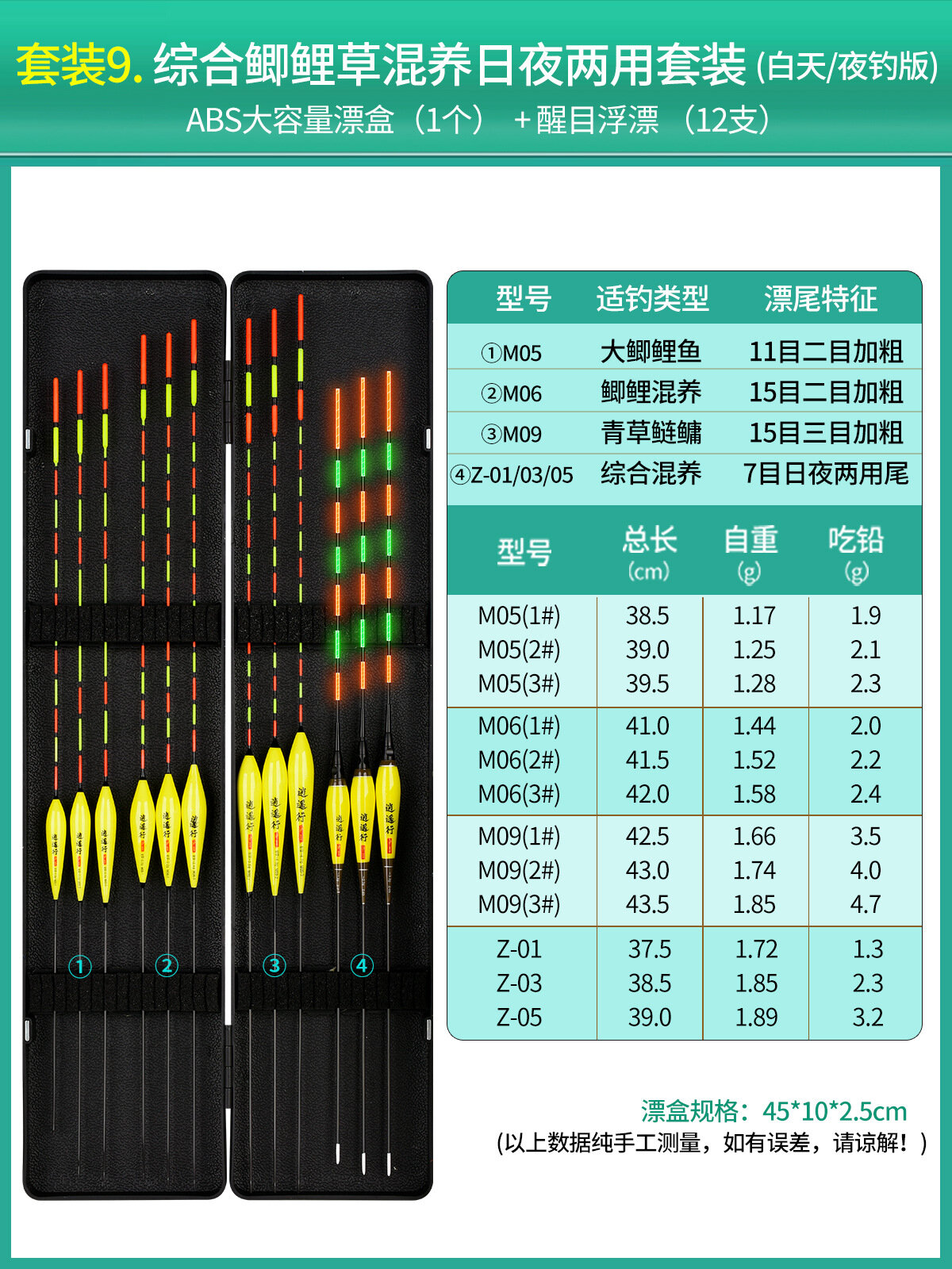 Набор поплавков для рыбалки, высокая чувствительность, утолщенные, привлекательные поплавки для дикой рыбалки, полный набор, настоящие поплавки для карася с легким ртом, оптовая продажа