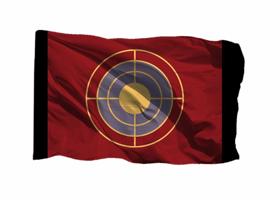 Флаг группировки Долг, 70х105 см на шёлке для ручного древка