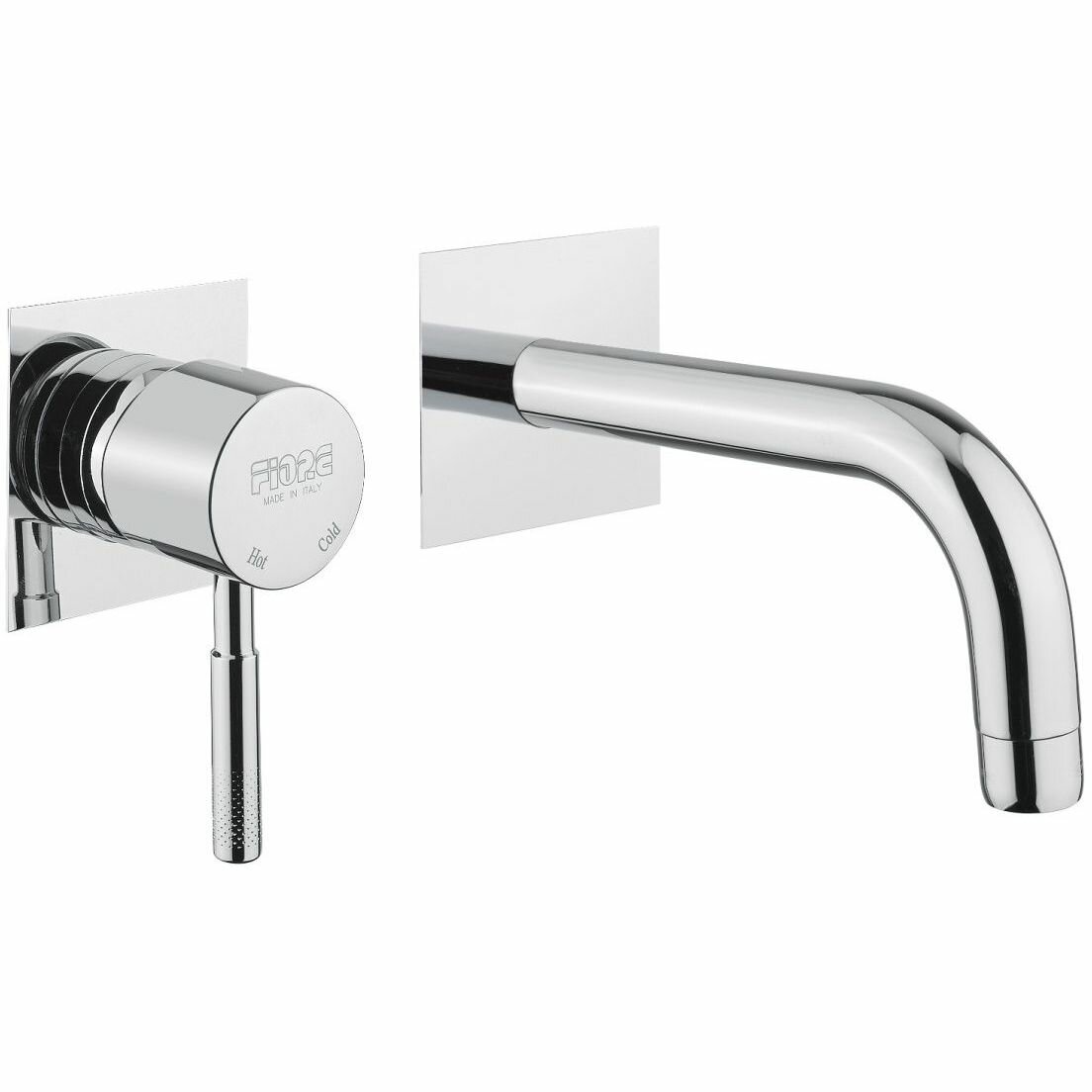 Смеситель Fiore (Фиоре) Xenon, встраиваемый в стену для раковины с квадратным основанием, золото, 44OO5227