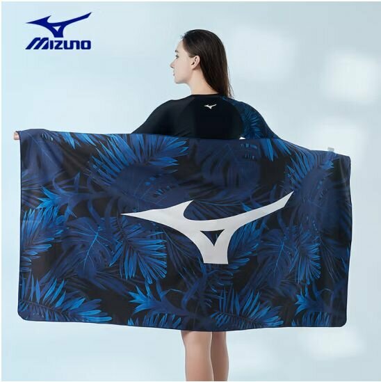 Mizuno впитывающее быстросохнущее банное полотенце, подорожник черный, 80*160СМ