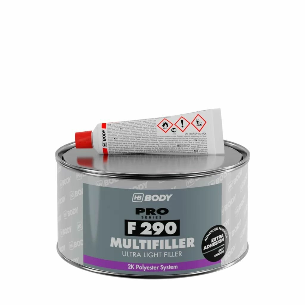 Шпатлевка HB BODY F290 MULTIFILLER, бежевый, банка, 1л