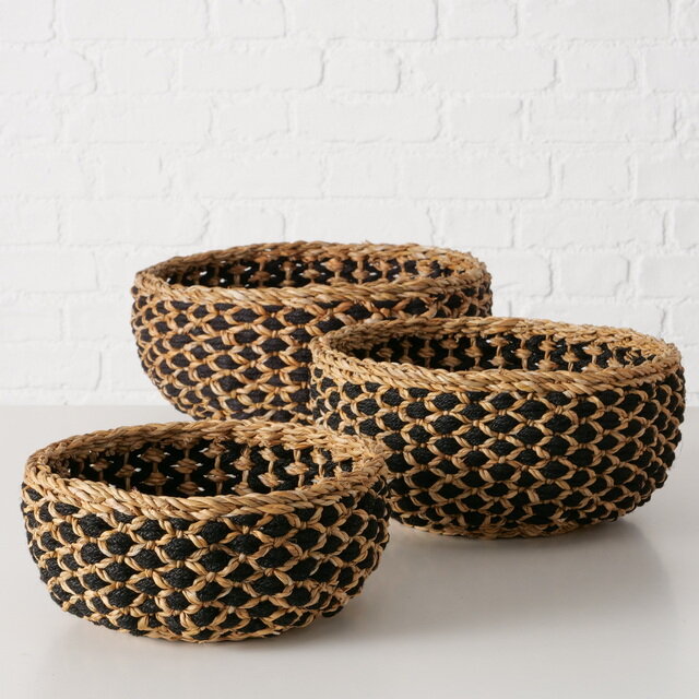 Набор плетеных корзин для хранения Nura 23-34 см, 3 шт, Boltze, 2052190