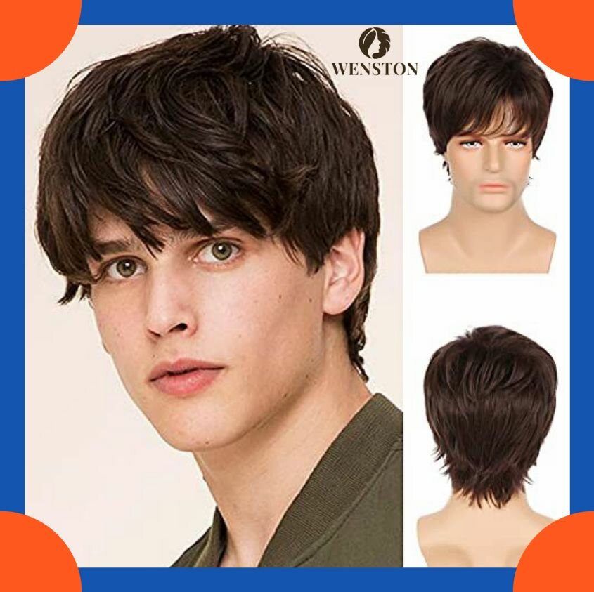 Wenston-HW590 Европейские мужские короткие парики