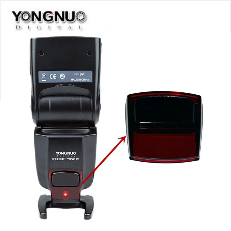 Запасные части для вспышки YONGNUO: Красное AF-стекло для YN560 II, YN560 III, YN560IV