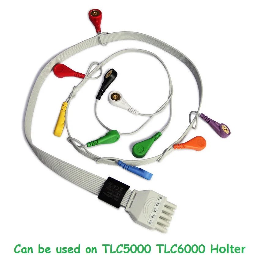 10-проводной кабель ЭКГ для 12-канальной системы мониторинга ЭКГ Holter CONTEC TLC5000