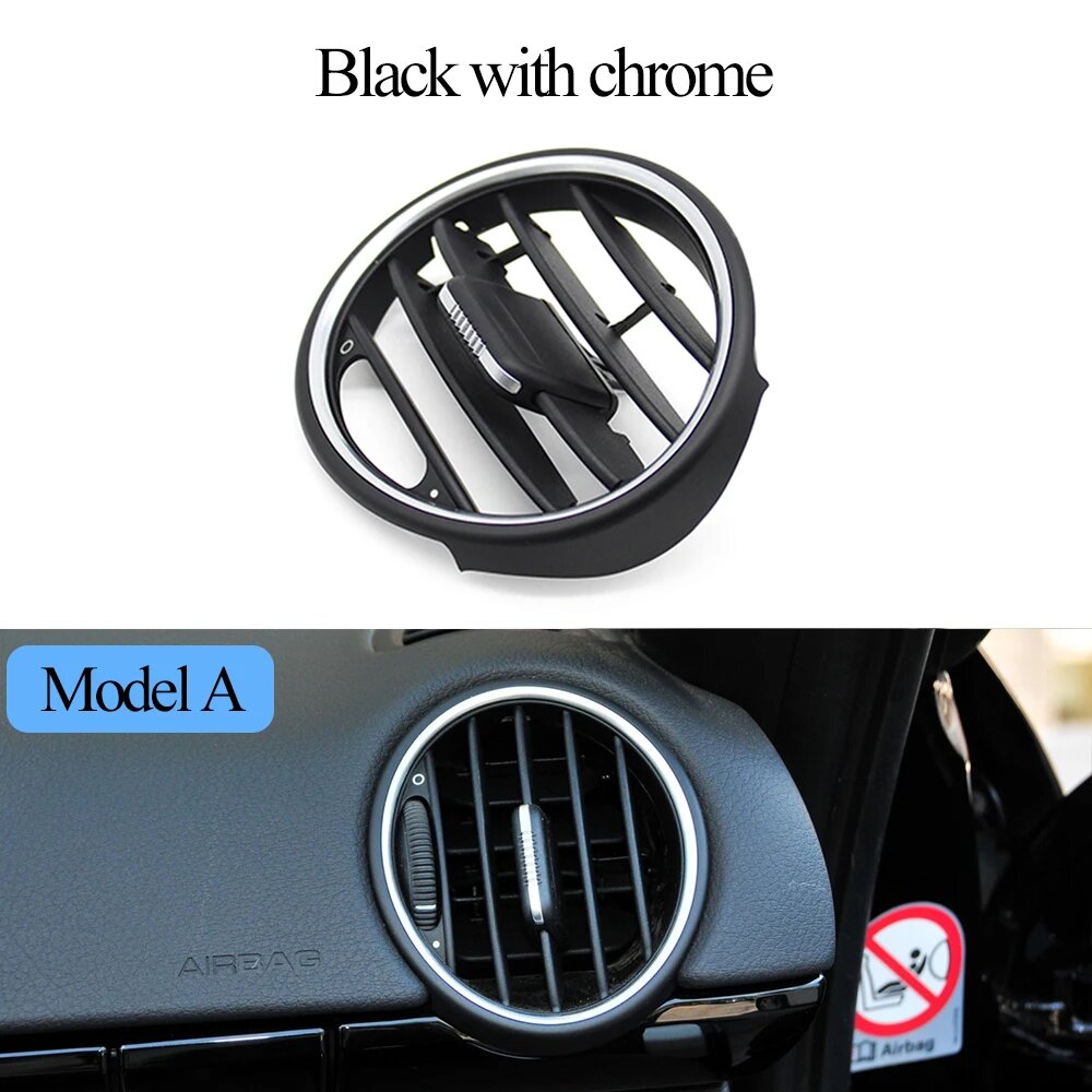 Вентиляционная решетка Porsche Boxster Cayman 987 (2006-2012), черная с хромом, A Panel 1PC