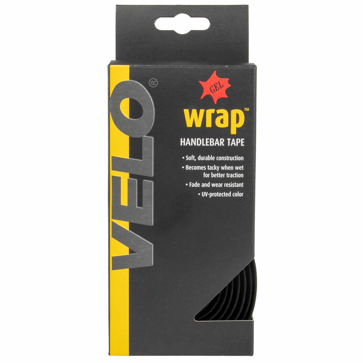 Обмотка на руль велосипеда VELO Gel-Kork Корковая+гель. Цвет: Черный