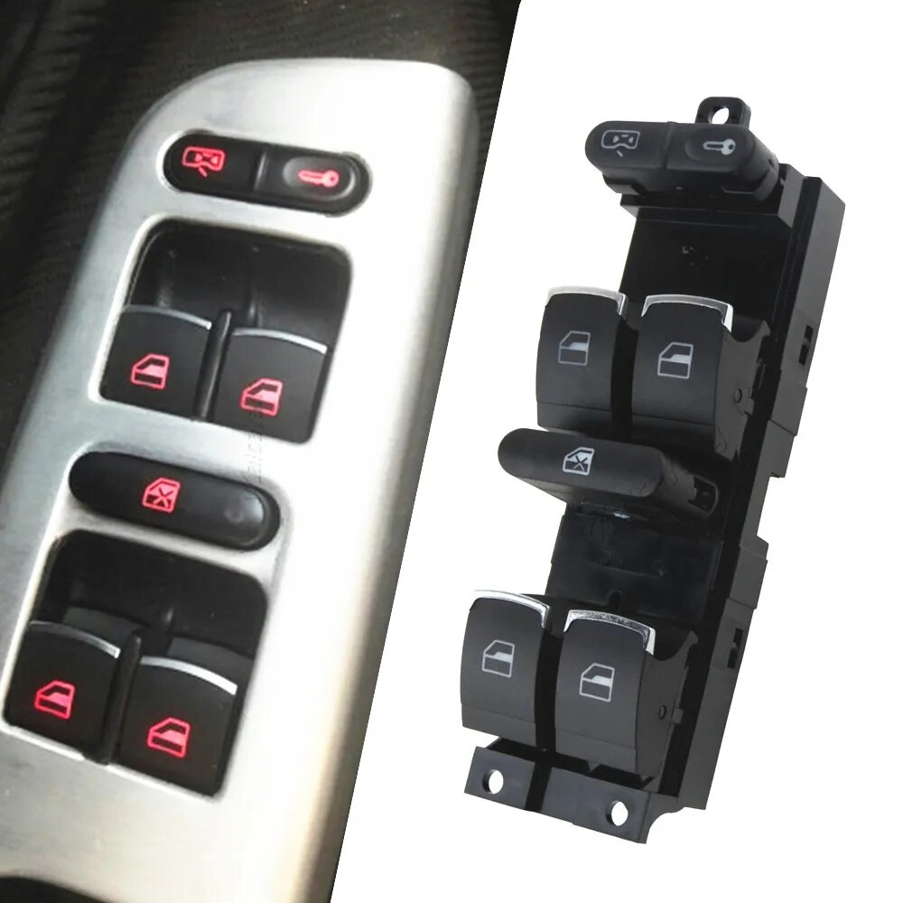Кнопка управления стеклоподъемником OEM качества для VW 99-04 GTI Golf 4 Jetta MK4 BORA BEETLE Passat B5 B5.5, OEM: 3BD 959 857 3BD959857