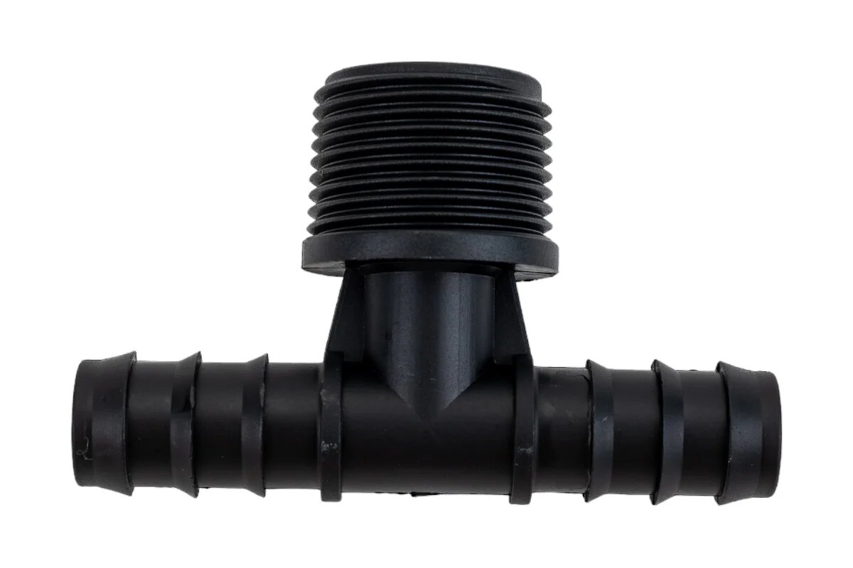 MasterProf ДС.070720. ИМ Тройник капельной трубки 16/16 мм наружная резьба 3/4″