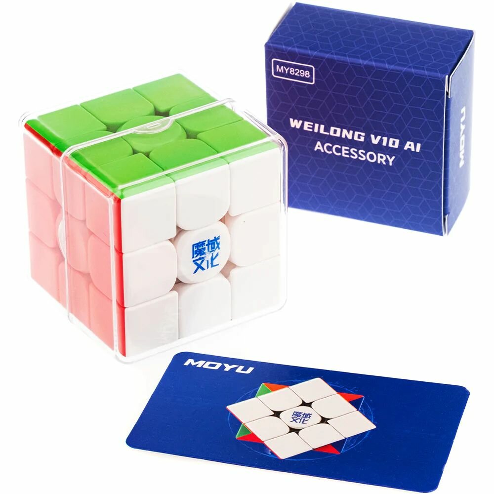 Кубик рубика умный / MoYu 3x3 WeiLong v10 M AI / Без зарядного кейса
