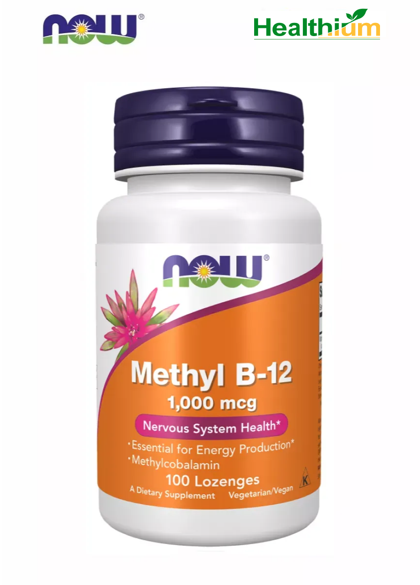 NOW Methyl B-12 1000мкг 100 жевательных таблеток Метилкобаламин 1000мг витамин в12
