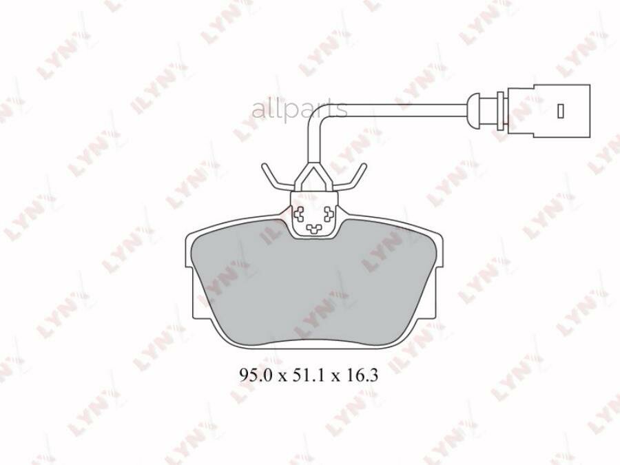 LYNXAUTO BD-3027 Колодки тормозные задние VW Transporter IV 1.9D-2.8 90-03 Sharan 1.8-2.8 95-10 FORD Galaxy 1.9D-2.
