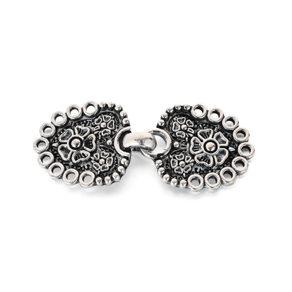 Металлический зажим для свитера, кардигана, Antique Silver