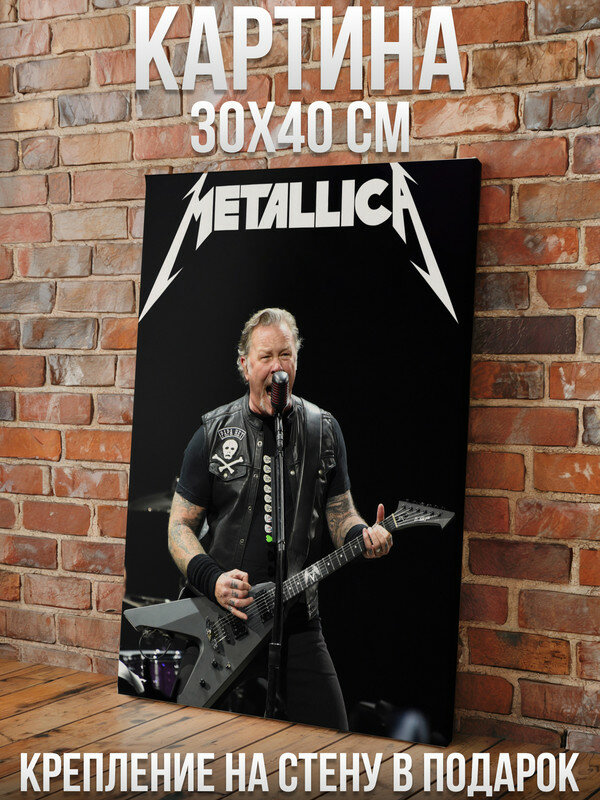 Большая картина на подрамнике - Постер 40х30см metallica