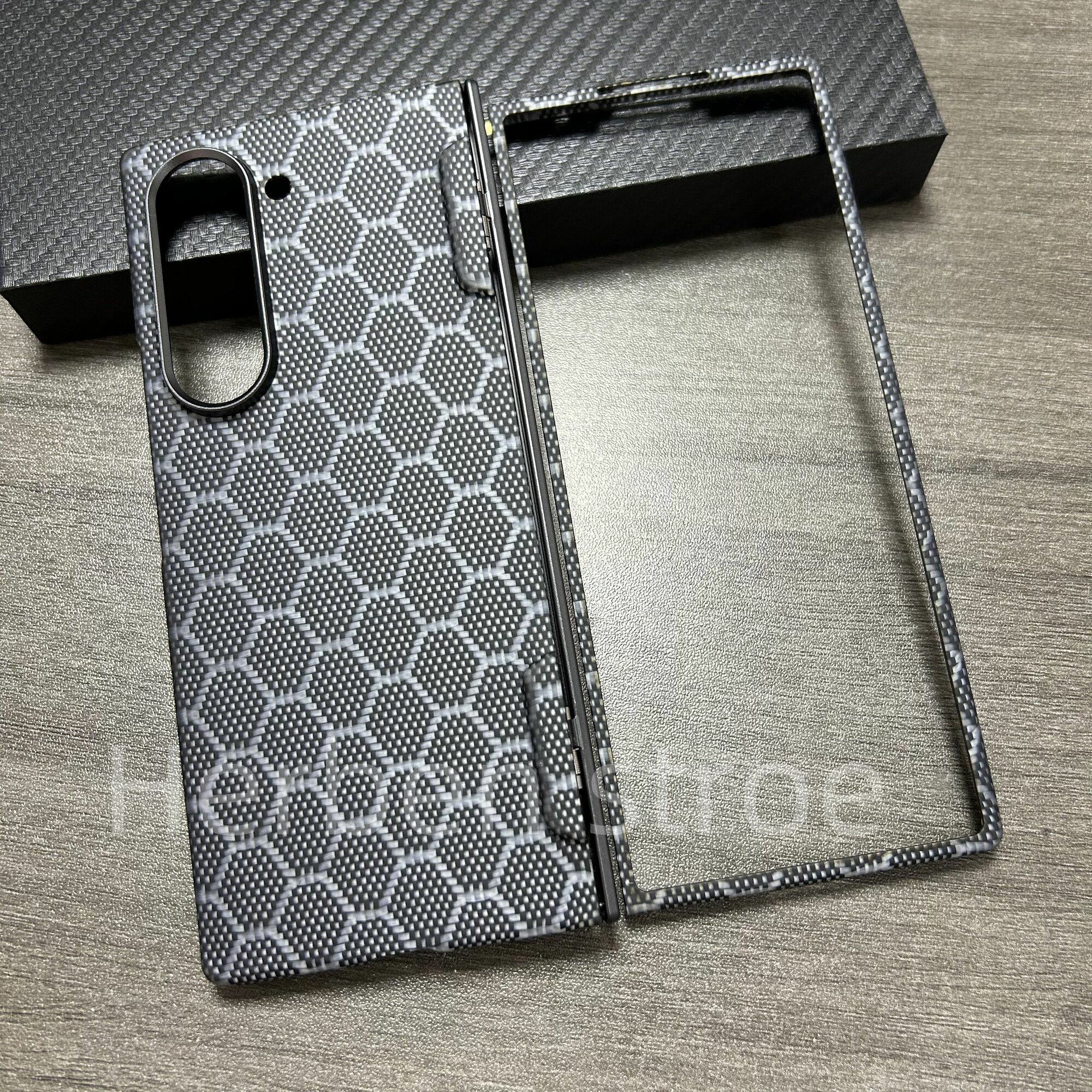 Реальный карбоновый чехол Samsung Galaxy Z Fold6 Kevlar Magsafe phone cover, роскошное углеволокно ультра-легкий ультра-тонкий защитный чехол