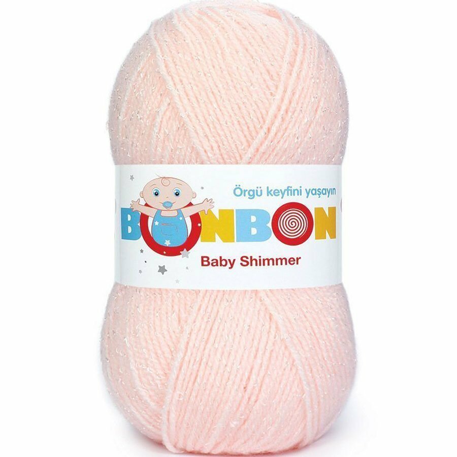 Пряжа Nako BONBON BABY SHIMMER 98908 персик (5 мотков)