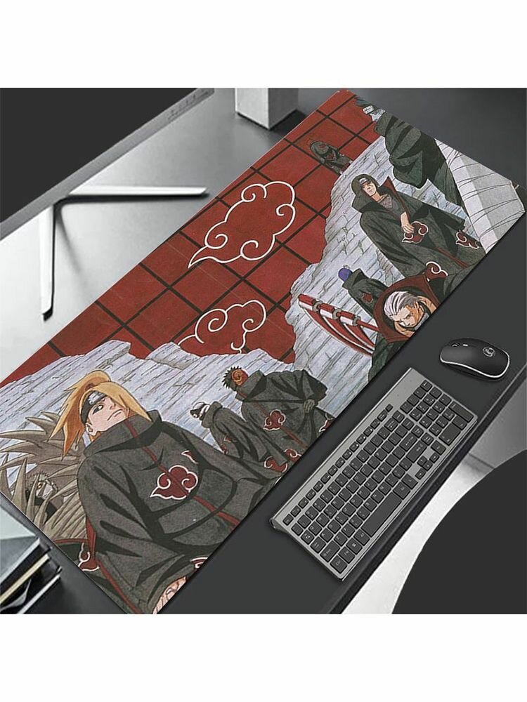 Коврик для мыши Naruto "Учиха", нескользящий, аниме, резина, 40х90 см