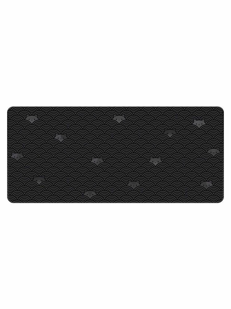 Japanese-Seigaiha-Wave-Mousepad Cute cat Коврик для мыши с милым котенком, одеяло для компьютерного стола 40x90xxl