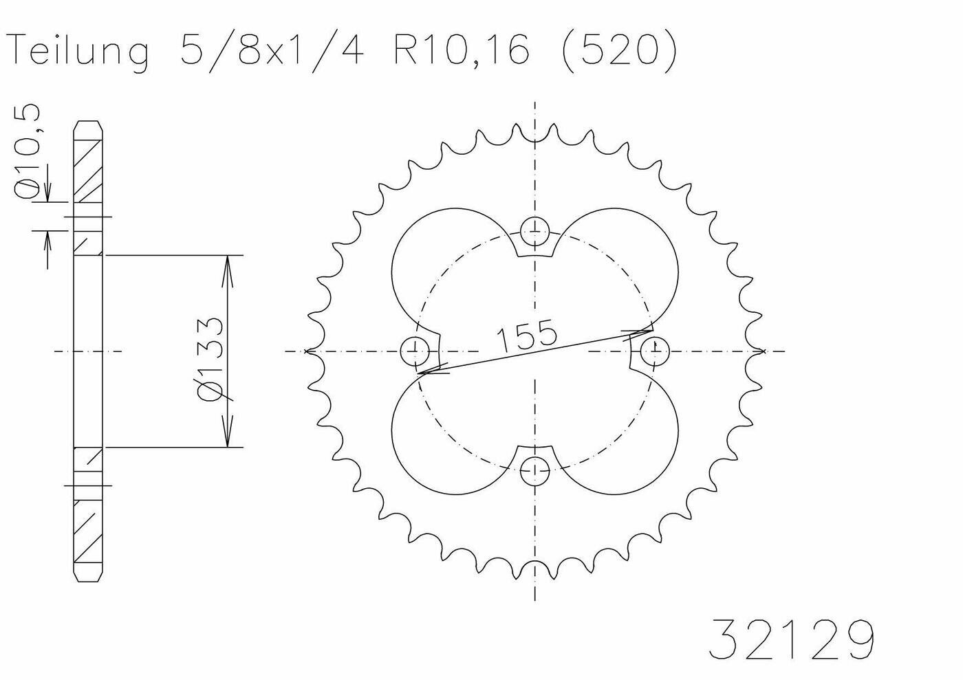 Задняя звезда Esjot 50-32129-38 для Polaris 500 Outlaw