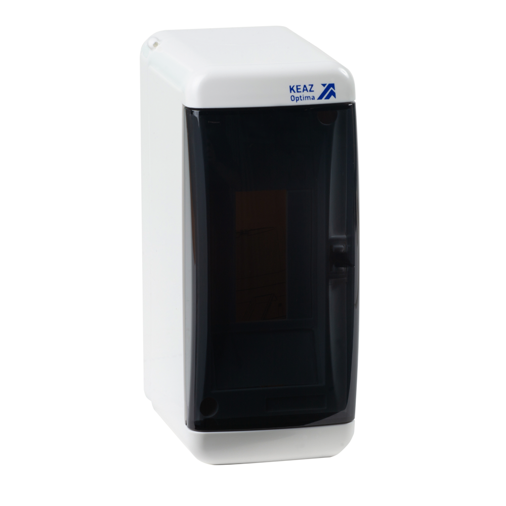 КЭАЗ Корпус пластиковый Навесной OptiBox P-UNK-1-02-IP41 Прозрачная черная дверь, 279144