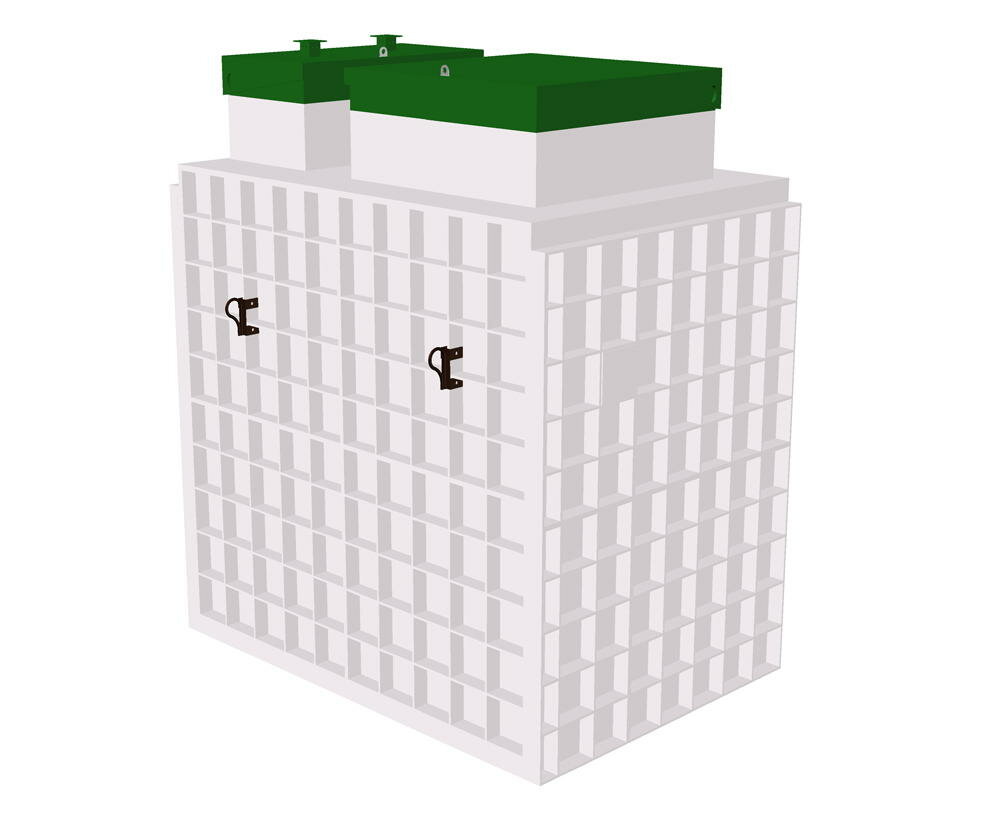 Септик топол-эко Топас 20, с почвенной доочисткой, 20 чел, полипропилен