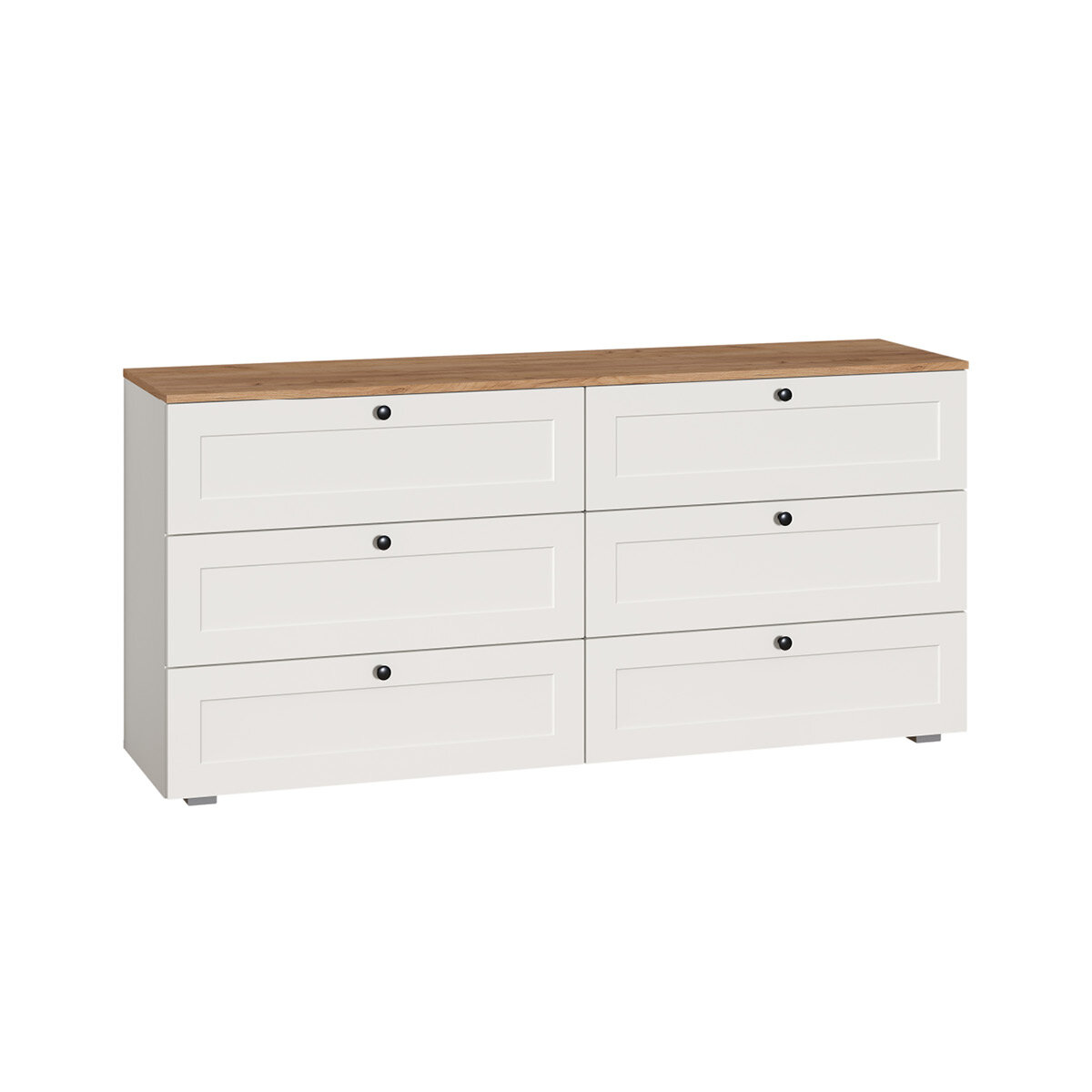 Комод Mobi Остин 16.240 Белый Шагрень/Дуб Золотой Крафт Размеры: Высота 754мм Глубина 419мм Ширина 1601мм