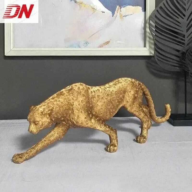 Статуя Леопарда, украшение интерьера гепарда из смолы, 41*8*14СМ
