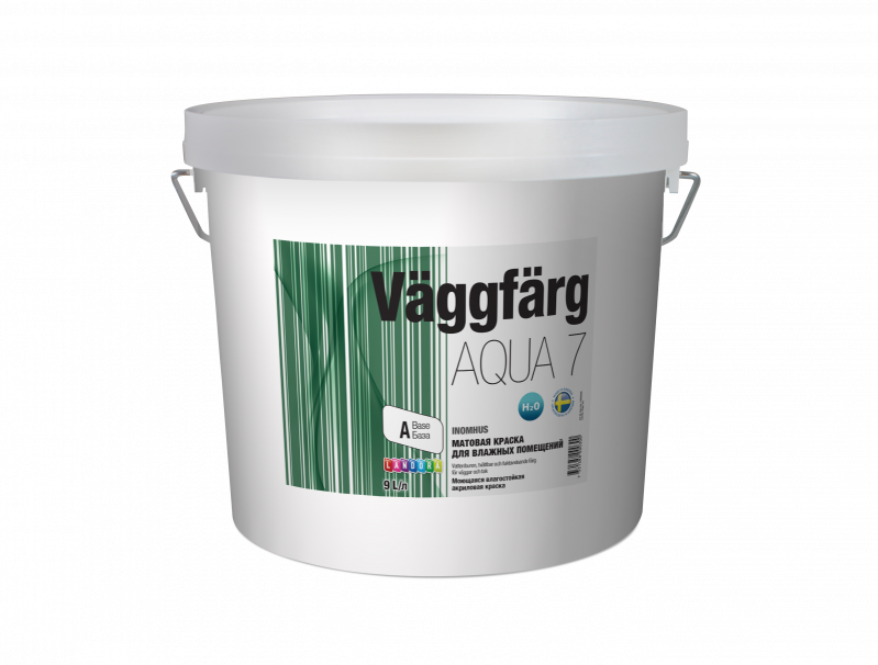 Landora Vaggfarg 7 Aqua для влажных помещений матовая, Белый
