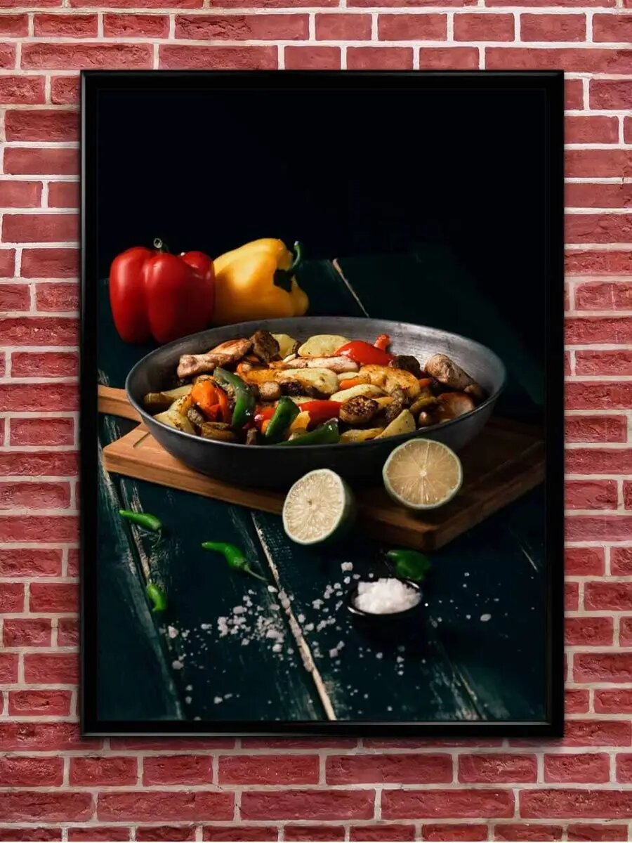 Плакат, Постер Кухня, А3 (фотопанно, постер на стену)