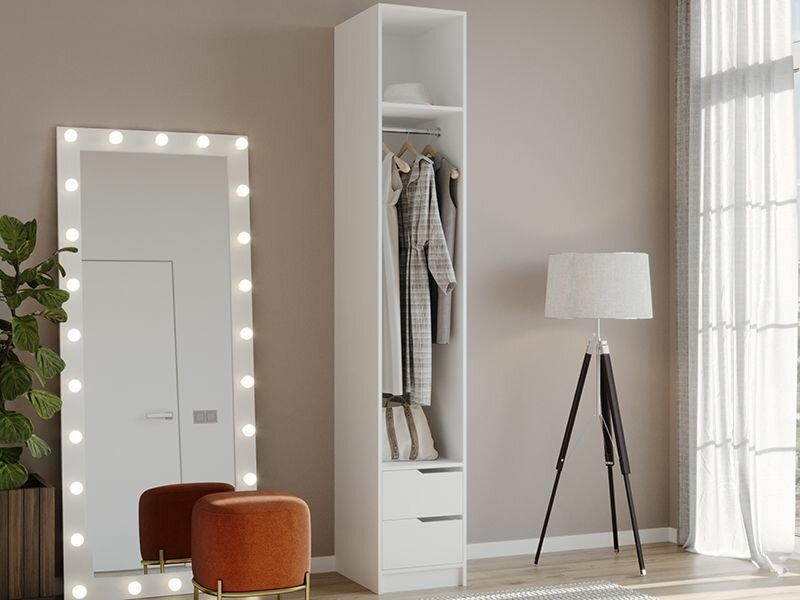 Гардеробная "Британи 6" 400х2400х500, белый