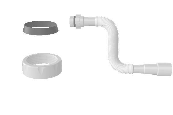 Гофра 11/2"х40/50 0,8м с конус. прокладкой G132-5 ZEGOR (100)