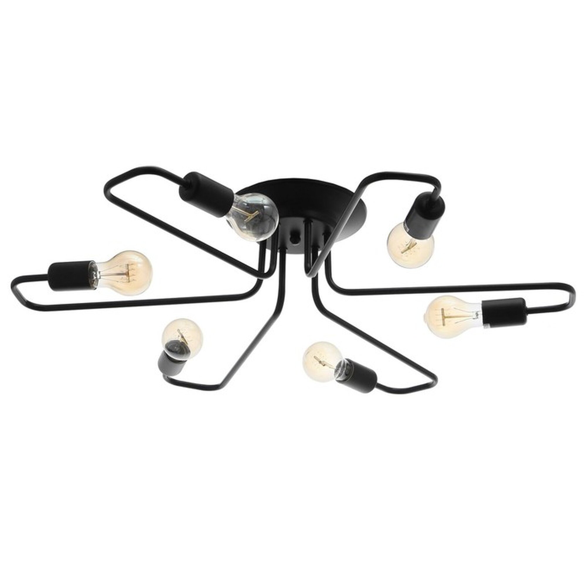 Люстра BayerLux "Клауд", E27, 6 ламп, 40 Вт, IP20, металл, черная