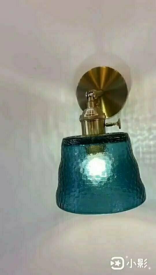Бра, 4Вт, латунь, стекло, цвет темно-зелёный/коричневый/прозрачный — фото 1