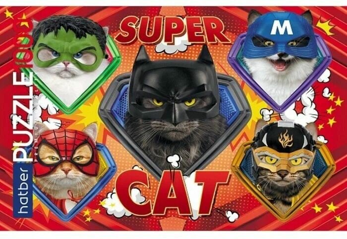 Пазл 1000 деталей. Supercat (Premium) 1000ПЗ2_28241