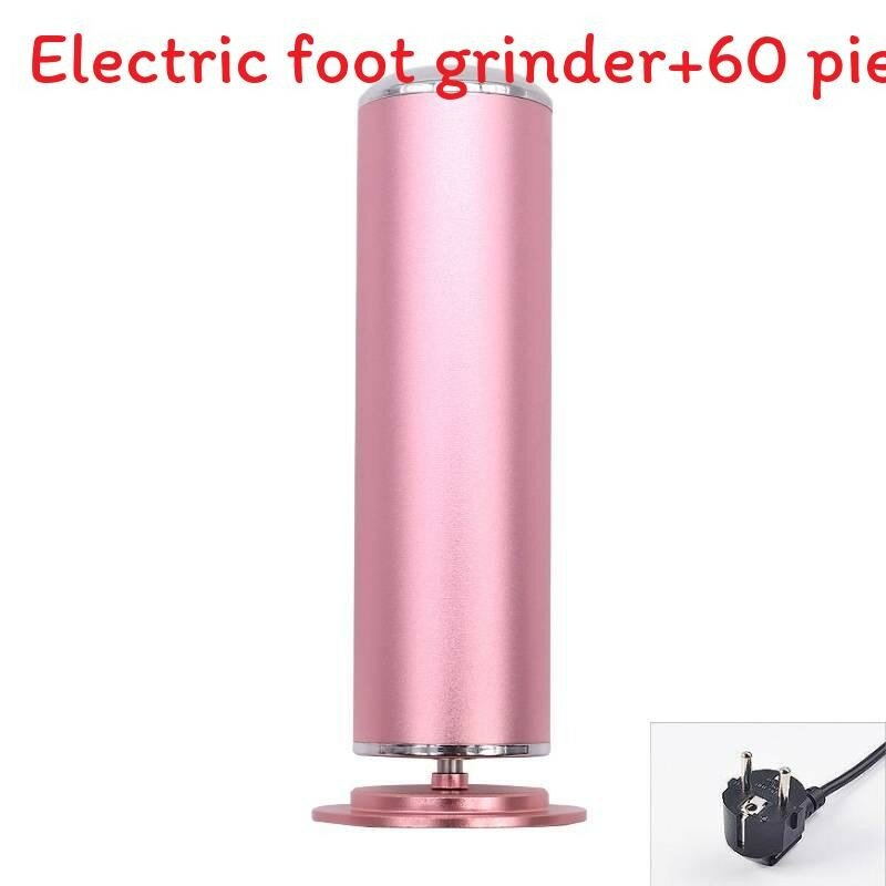 Электрический аппарат для педикюра с сменными дисками для удаления мозолей и огрубевшей кожи бренда EU розовый